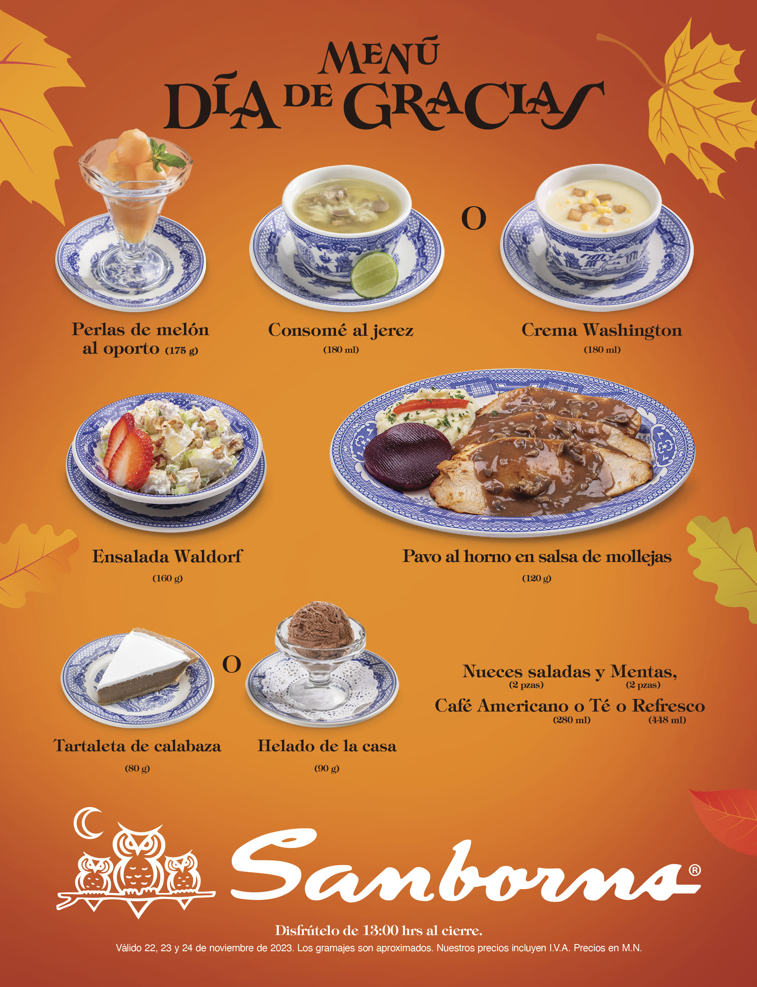 Menú Día Acción de Gracias